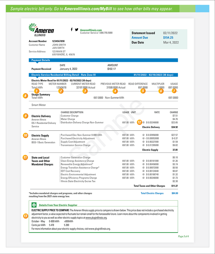 Your Bill Explained - Ameren Illinois Your Bill Explained - Ameren Illinois